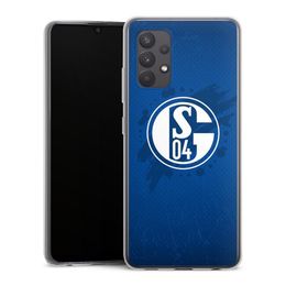 DeinDesign Galaxy A32 4G Handy Silikon H&uuml;lle Case transparent Handyh&uuml;lle Official Licensed Product Fc Schalke 04 Schalke 04 Silikon Case