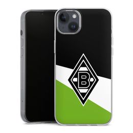DeinDesign iPhone 14 Plus Handy Silikon H&uuml;lle Case transparent Handyh&uuml;lle Borussia M&ouml;nchengladbach Official Licensed Product Gladbach Silikon Case