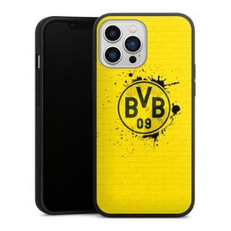 DeinDesign iPhone 13 Pro Max Handy Premium Silikon H&uuml;lle Handyh&uuml;lle schwarz Case Official Licensed Product Bvb Borussia Dortmund Silikon Premium Case