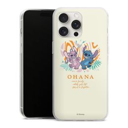 DeinDesign iPhone 15 Pro Max Handy Silikon H&uuml;lle Case transparent Handyh&uuml;lle Official Licensed Product Lilo & Stitch Disney Silikon Case