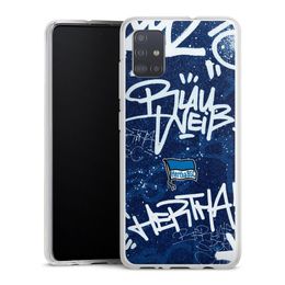 DeinDesign Galaxy A51 Handy Silikon H&uuml;lle Case transparent Handyh&uuml;lle Official Licensed Product Hertha Bsc Graffiti Silikon Case