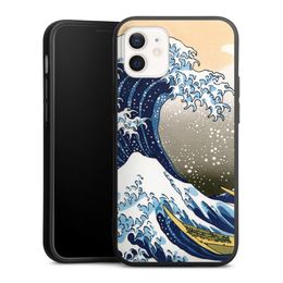 DeinDesign iPhone 12 mini Handy Premium Silikon H&uuml;lle Handyh&uuml;lle schwarz Case Katsushika Hokusai Die Gro&szlig;e Welle Vor Kanagawa Kunst Silikon Premium Case