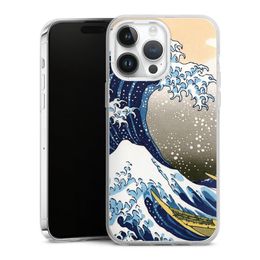 DeinDesign iPhone 14 Pro Max Handy Silikon H&uuml;lle Case transparent Handyh&uuml;lle Katsushika Hokusai Die Gro&szlig;e Welle Vor Kanagawa Kunst Silikon Case