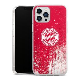 DeinDesign iPhone 13 Pro Max Handy Silikon H&uuml;lle Case transparent Handyh&uuml;lle Fcb Fc Bayern M&uuml;nchen Official Licensed Product Silikon Case