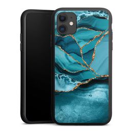 DeinDesign iPhone 11 Handy Premium Silikon H&uuml;lle Handyh&uuml;lle schwarz Case Glitzer Marble Gemstone Silikon Premium Case