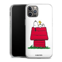 DeinDesign iPhone 12 Pro Max Handy Silikon H&uuml;lle Case transparent Handyh&uuml;lle Snoopy Peanuts Official Licensed Product Silikon Case