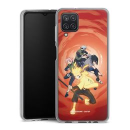 DeinDesign Galaxy A12 Handy Silikon H&uuml;lle Case transparent Handyh&uuml;lle Sasuke Sakura Naruto Shippuden Silikon Case