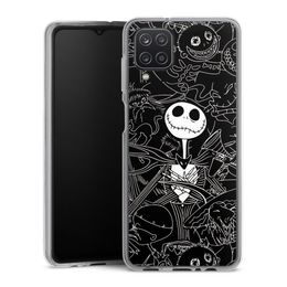 DeinDesign Galaxy A12 Handy Silikon H&uuml;lle Case transparent Handyh&uuml;lle Nightmare Before Christmas Halloween Disney Silikon Case