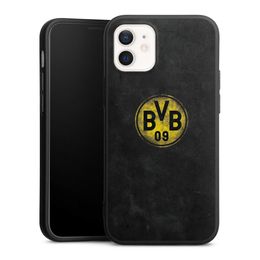 DeinDesign iPhone 12 mini Handy Premium Silikon H&uuml;lle Handyh&uuml;lle schwarz Case Bvb Borussia Dortmund Merchandise Silikon Premium Case