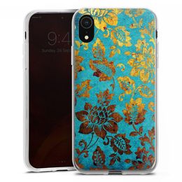 DeinDesign iPhone Xr Handy Silikon H&uuml;lle Case transparent Handyh&uuml;lle Flowers Vintage Ornament Silikon Case