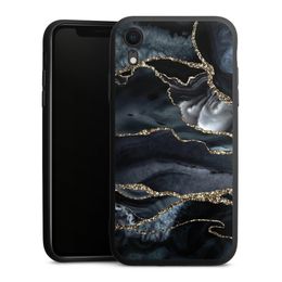 DeinDesign iPhone Xr Handy Premium Silikon H&uuml;lle Handyh&uuml;lle schwarz Case Marble Trends Glitzer Silikon Premium Case