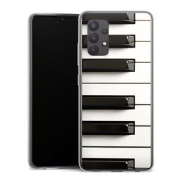 DeinDesign Galaxy A32 4G Handy Silikon H&uuml;lle Case transparent Handyh&uuml;lle Klavier Music Piano Silikon Case