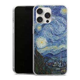 DeinDesign iPhone 15 Pro Max Handy Silikon H&uuml;lle Case transparent Handyh&uuml;lle The Starry Night Kunst Silikon Case