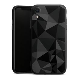 DeinDesign iPhone Xr Handy Premium Silikon H&uuml;lle Handyh&uuml;lle schwarz Case Abstract Muster Geometric Silikon Premium Case