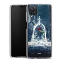 DeinDesign Galaxy A12 Handy Silikon H&uuml;lle Case transparent Handyh&uuml;lle The Beauty And The Beast Disney Princess Rose Silikon Case