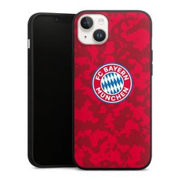 DeinDesign iPhone 14 Handy Premium Silikon H&uuml;lle Handyh&uuml;lle schwarz Case Camouflage Fcb Fc Bayern M&uuml;nchen Silikon Premium Case