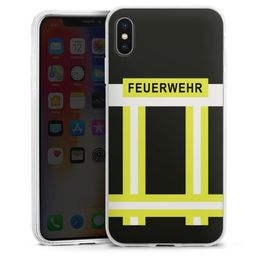 DeinDesign iPhone Xs Max Handy Silikon H&uuml;lle Case transparent Handyh&uuml;lle Fire Fighters Job Fire Fighter Silikon Case