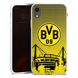 DeinDesign iPhone Xr Handy Silikon H&uuml;lle Case wei&szlig; Handyh&uuml;lle Bvb Stadium Borussia Dortmund Silikon Case