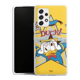DeinDesign Galaxy A53 5G Handy Silikon H&uuml;lle Case wei&szlig; Handyh&uuml;lle Disney Official Licensed Product Donald Duck Silikon Case