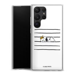 DeinDesign Galaxy S23 Ultra Handy Silikon H&uuml;lle Case transparent Handyh&uuml;lle Snoopy Dog Peanuts Silikon Case