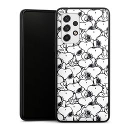 DeinDesign Galaxy A53 5G Handy Silikon H&uuml;lle Case schwarz Handyh&uuml;lle Peanuts Snoopy Muster