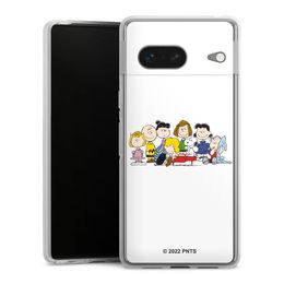 DeinDesign Google Pixel 7 Handy Silikon H&uuml;lle Case transparent Handyh&uuml;lle Merchandise Peanuts Kindheit Silikon Case