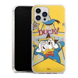 DeinDesign iPhone 13 Pro Max Handy Silikon H&uuml;lle Case transparent Handyh&uuml;lle Donald Duck Disney Official Licensed Product Silikon Case