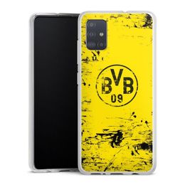 DeinDesign Galaxy A51 Handy Silikon H&uuml;lle Case transparent Handyh&uuml;lle Bvb Official Licensed Product Borussia Dortmund Silikon Case