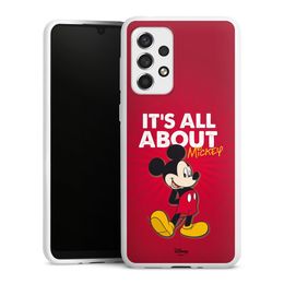 DeinDesign Galaxy A33 5G Handy Silikon H&uuml;lle Case wei&szlig; Handyh&uuml;lle Official Licensed Product Disney Mouse Silikon Case