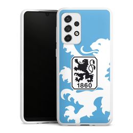 DeinDesign Galaxy A33 5G Handy Silikon H&uuml;lle Case wei&szlig; Handyh&uuml;lle Official Licensed Product Tsv 1860 M&uuml;nchen Coat Of Arms Silikon Case