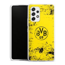 DeinDesign Galaxy A53 5G Handy Silikon H&uuml;lle Case wei&szlig; Handyh&uuml;lle Bvb Borussia Dortmund Official Licensed Product Silikon Case