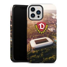 DeinDesign iPhone 13 Pro Max Handy Panzer Handyh&uuml;lle robuste Outdoor H&uuml;lle Schutzh&uuml;lle matt Sgd Sg Dynamo Dresden Stadium Tough Case