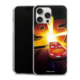 DeinDesign iPhone 15 Pro Max Handy Silikon H&uuml;lle Case transparent Handyh&uuml;lle Official Licensed Product Cars Lightning Mcqueen 95 Silikon Case