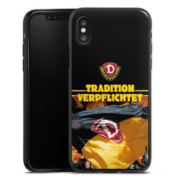 DeinDesign iPhone X Handy Silikon H&uuml;lle Case schwarz Handyh&uuml;lle Sgd Sg Dynamo Dresden Merchandise