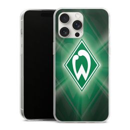 DeinDesign iPhone 15 Pro Max Handy Silikon H&uuml;lle Case transparent Handyh&uuml;lle Sv Werder Bremen Coat Of Arms Official Licensed Product Silikon Case