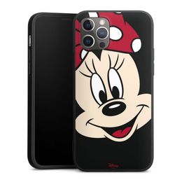 DeinDesign iPhone 12 Pro Handy Premium Silikon H&uuml;lle Handyh&uuml;lle schwarz Case Disney Minnie Mouse Official Licensed Product Silikon Premium Case