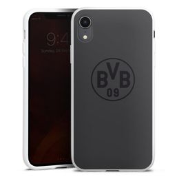 DeinDesign iPhone Xr Handy Silikon H&uuml;lle Case wei&szlig; Handyh&uuml;lle Bvb Borussia Dortmund Logo Silikon Case