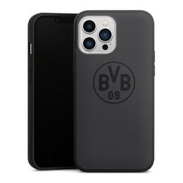 DeinDesign iPhone 13 Pro Max Handy Premium Silikon H&uuml;lle Handyh&uuml;lle schwarz Case Bvb Borussia Dortmund Logo Silikon Premium Case