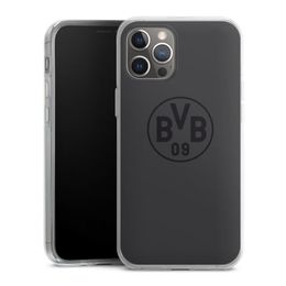 DeinDesign iPhone 12 Pro Max Handy Silikon H&uuml;lle Case transparent Handyh&uuml;lle Bvb Borussia Dortmund Logo Silikon Case