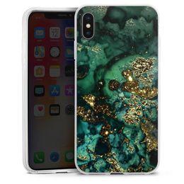DeinDesign iPhone Xs Max Handy Silikon H&uuml;lle Case transparent Handyh&uuml;lle Muster Glitzer Marble Silikon Case