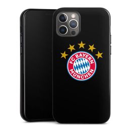 DeinDesign iPhone 12 Pro Handy Silikon H&uuml;lle Case schwarz Handyh&uuml;lle Star Fc Bayern M&uuml;nchen Fcb