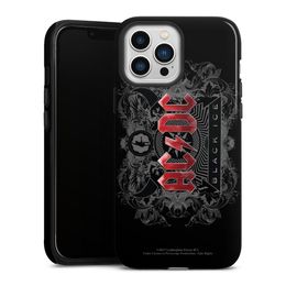DeinDesign iPhone 13 Pro Max Handy Panzer Handyh&uuml;lle robuste Outdoor H&uuml;lle Schutzh&uuml;lle gl&auml;nzend Merchandise Black Ice Acdc Tough Case