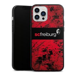 DeinDesign iPhone 13 Pro Max Handy Silikon H&uuml;lle Case schwarz Handyh&uuml;lle Official Licensed Product Sc Freiburg Logo