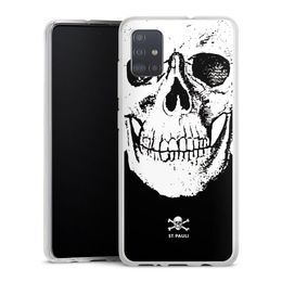 DeinDesign Galaxy A51 Handy Silikon H&uuml;lle Case transparent Handyh&uuml;lle Totenkopf Fc St. Pauli Official Licensed Product Silikon Case