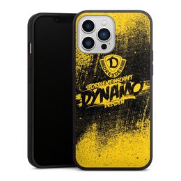 DeinDesign iPhone 13 Pro Max Handy Premium Silikon H&uuml;lle Handyh&uuml;lle schwarz Case Logo Official Licensed Product Sg Dynamo Dresden Silikon Premium Case