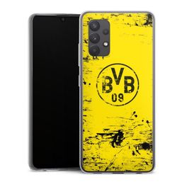 DeinDesign Galaxy A32 4G Handy Silikon H&uuml;lle Case transparent Handyh&uuml;lle Bvb Official Licensed Product Borussia Dortmund Silikon Case