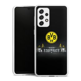 DeinDesign Galaxy A33 5G Handy Silikon H&uuml;lle Case wei&szlig; Handyh&uuml;lle Borussia Dortmund Bvb Stadium Silikon Case