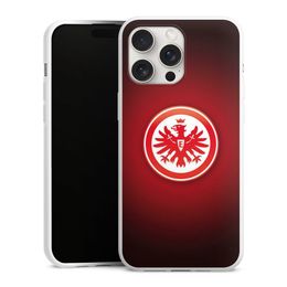 DeinDesign iPhone 15 Pro Max Handy Silikon H&uuml;lle Case wei&szlig; Handyh&uuml;lle Official Licensed Product Coat Of Arms Eintracht Frankfurt Silikon Case
