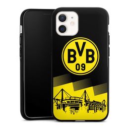 DeinDesign iPhone 12 Handy Silikon H&uuml;lle Case schwarz Handyh&uuml;lle Borussia Dortmund Stadium Bvb