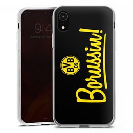 DeinDesign iPhone Xr Handy Silikon H&uuml;lle Case transparent Handyh&uuml;lle Borussia Dortmund Bvb Soccer Silikon Case